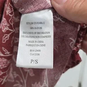 Como Blu | Tops | Coso Blu Floral Peasant Boho Style Blouse Small ...